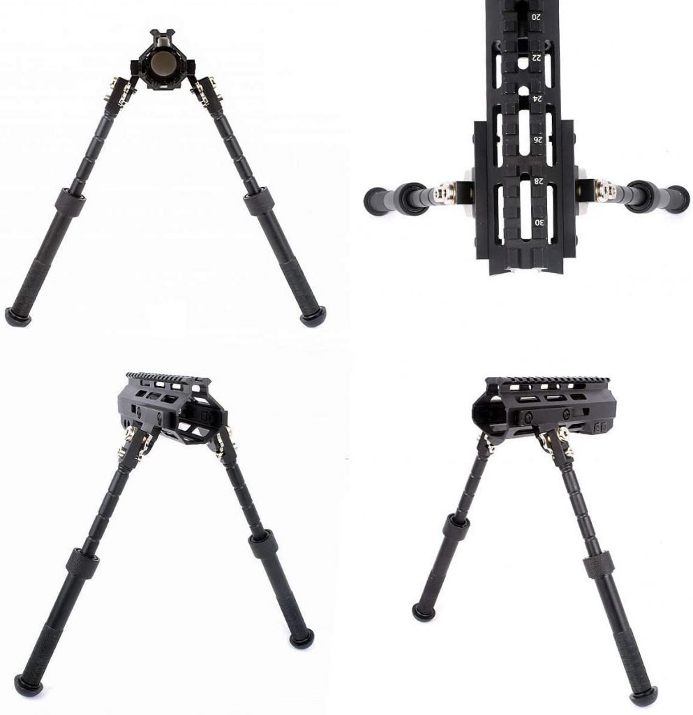 Atlas V8 style 6.5-9 Inches Rifle Bipod for M-lok Rail Split-body ...